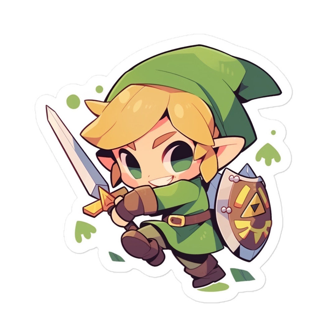 Cute Link Sticker, Zelda, Unique Video Game Sticker, Gaming Sticker - Etsy