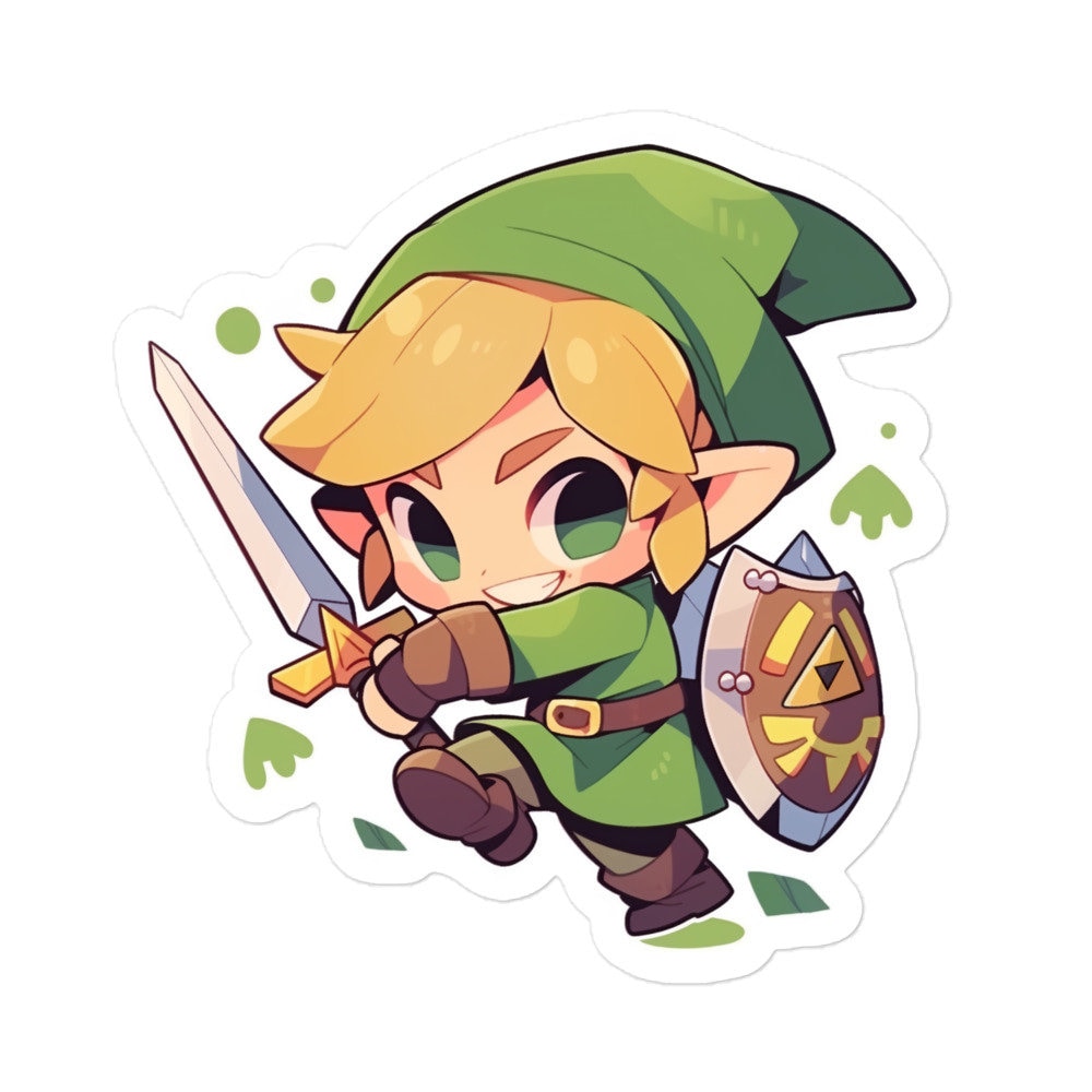 Cute Link Sticker, Zelda, Unique Video Game Sticker, Gaming Sticker - Etsy