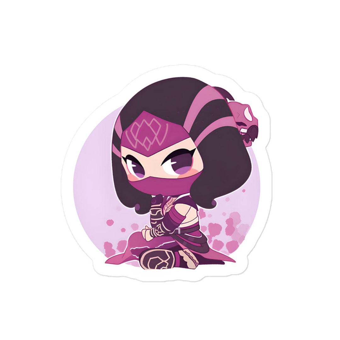 Cute Mileena Mortal Kombat Sticker, Unique Video Game Sticker, Gaming ...