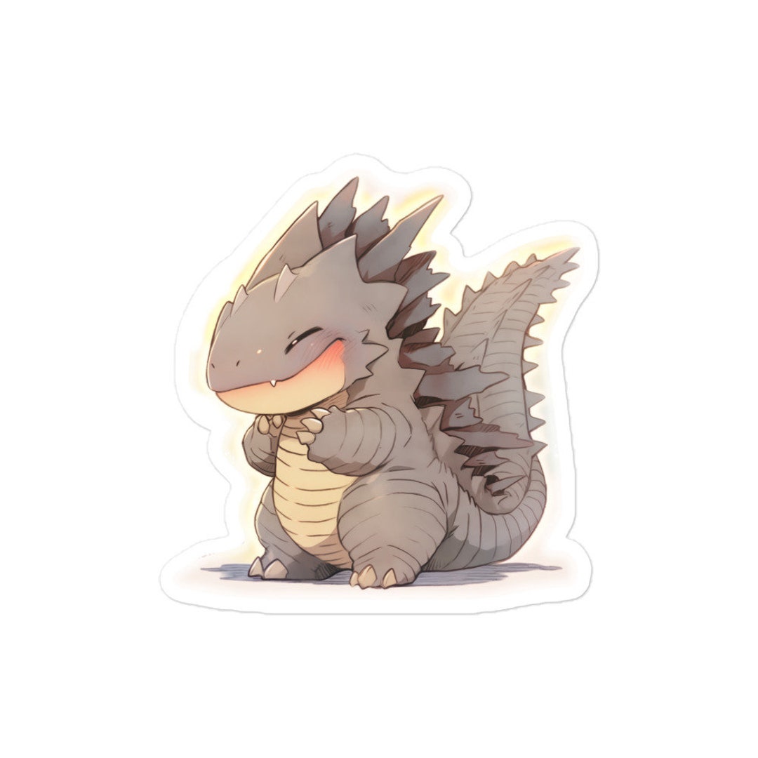 Cute Godzilla Sticker, Godzilla, Unique Movie Sticker, Monster Movie - Etsy
