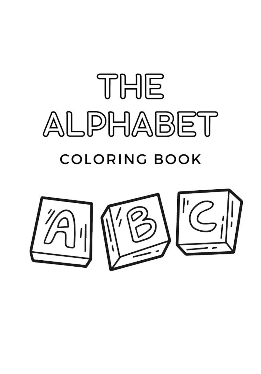 Alphabet Colouring in Book Creative Learning Through Colours - Etsy