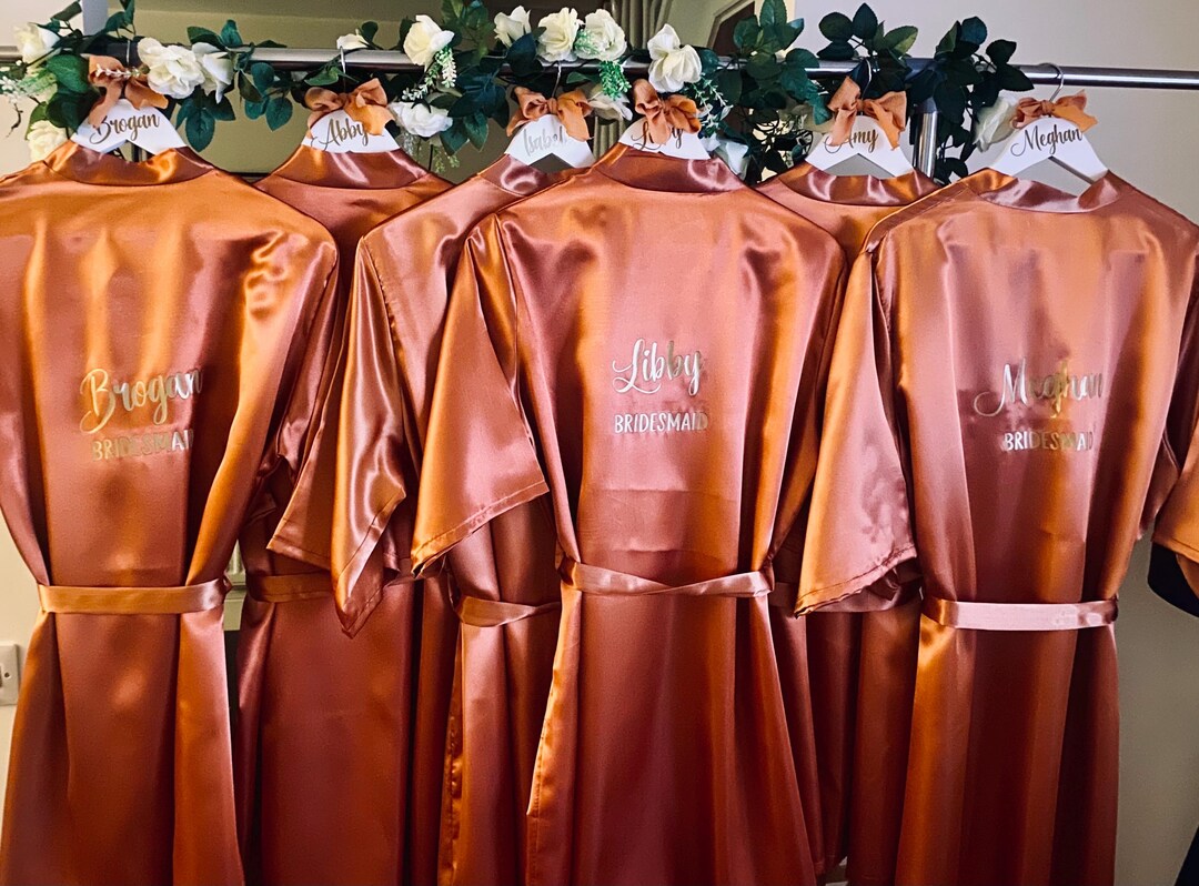 Burnt Orange Bridesmaid Robes - 24 Pound Bundle Deal - Etsy