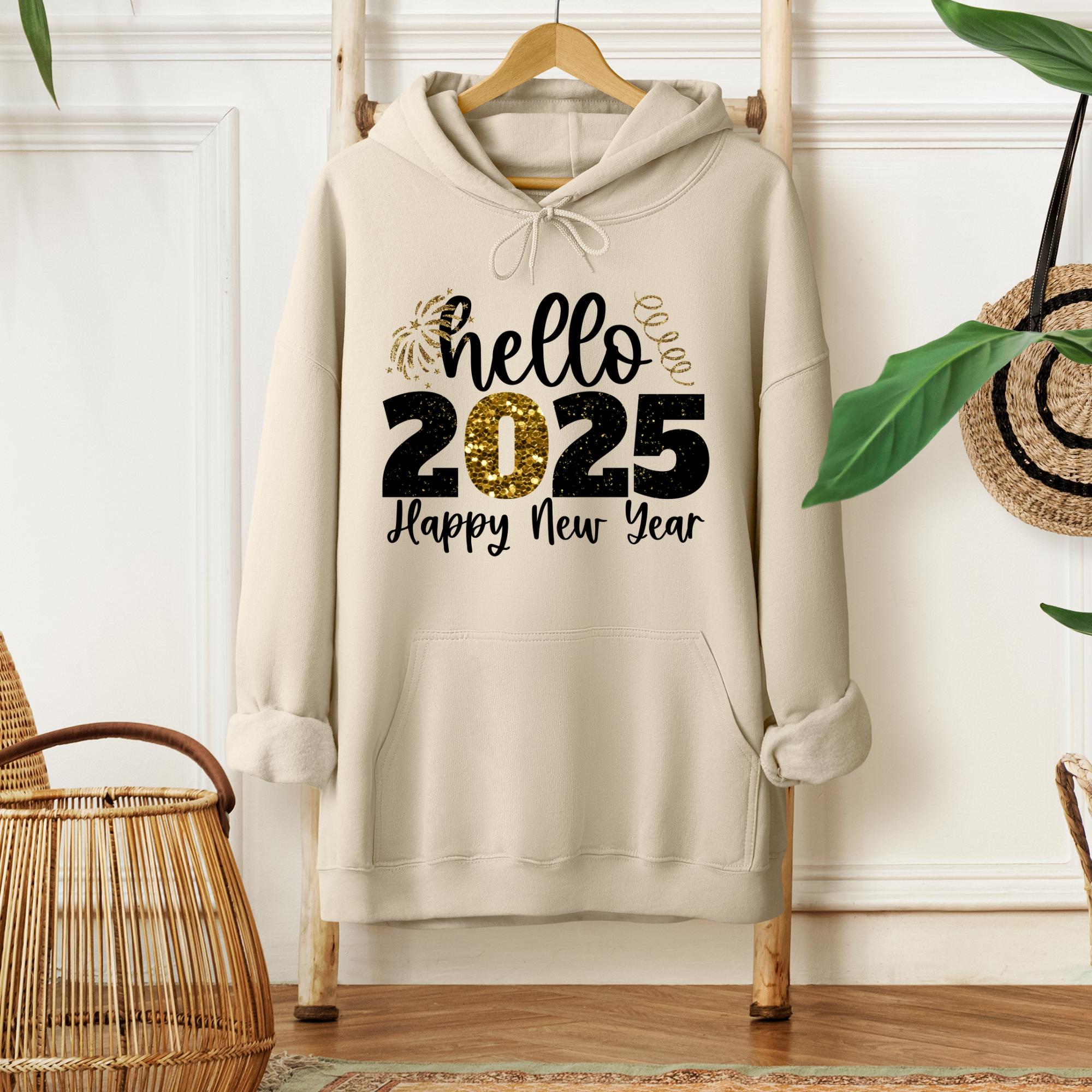 Hello 2025 Sweatshirt, Happy New Year Hoodie, New Year Sweatshirt, Gift ...