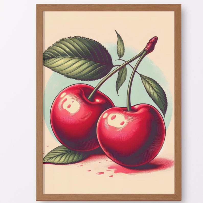 Cherry PNG Printable Designs, Digital Art, DIY Craft, Downloadable ...