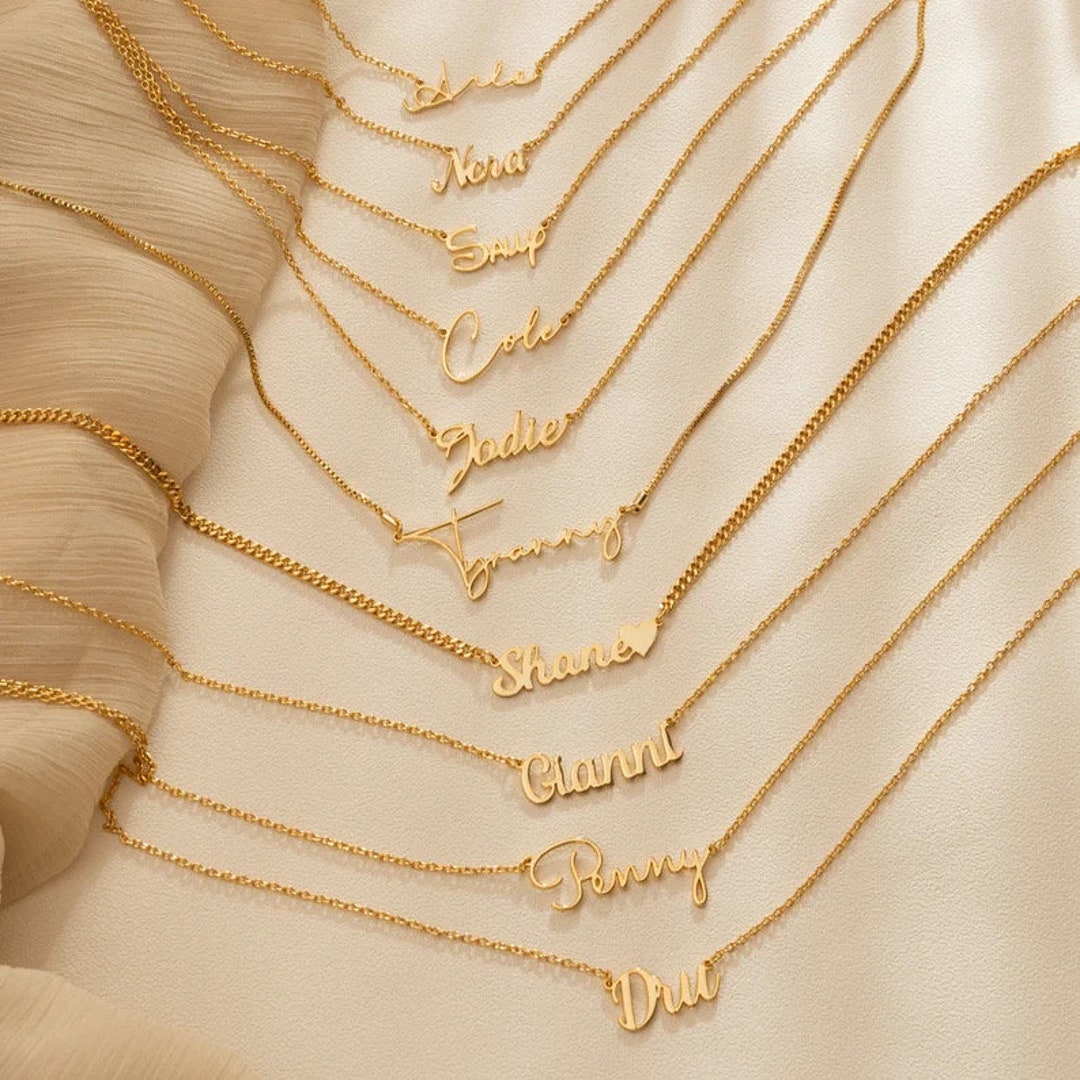 Personalized Signature Necklace, Custom Name Necklace, Signature Name ...