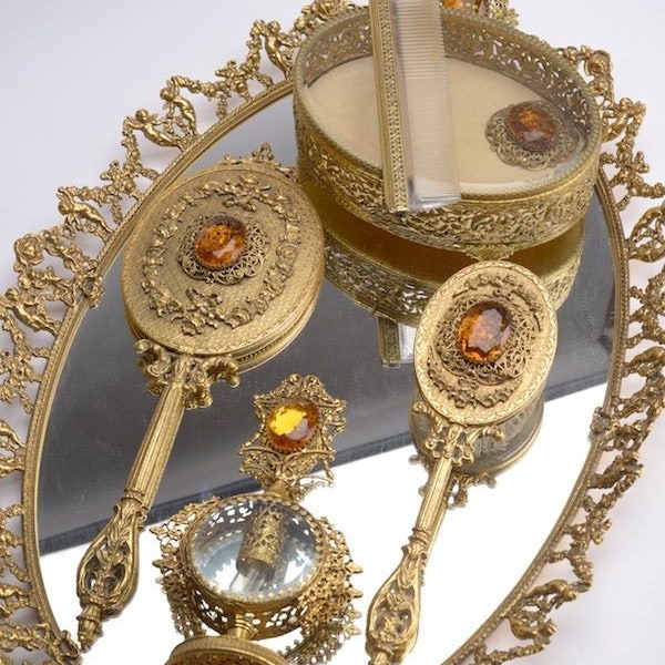 Antique Vanity Set - Etsy