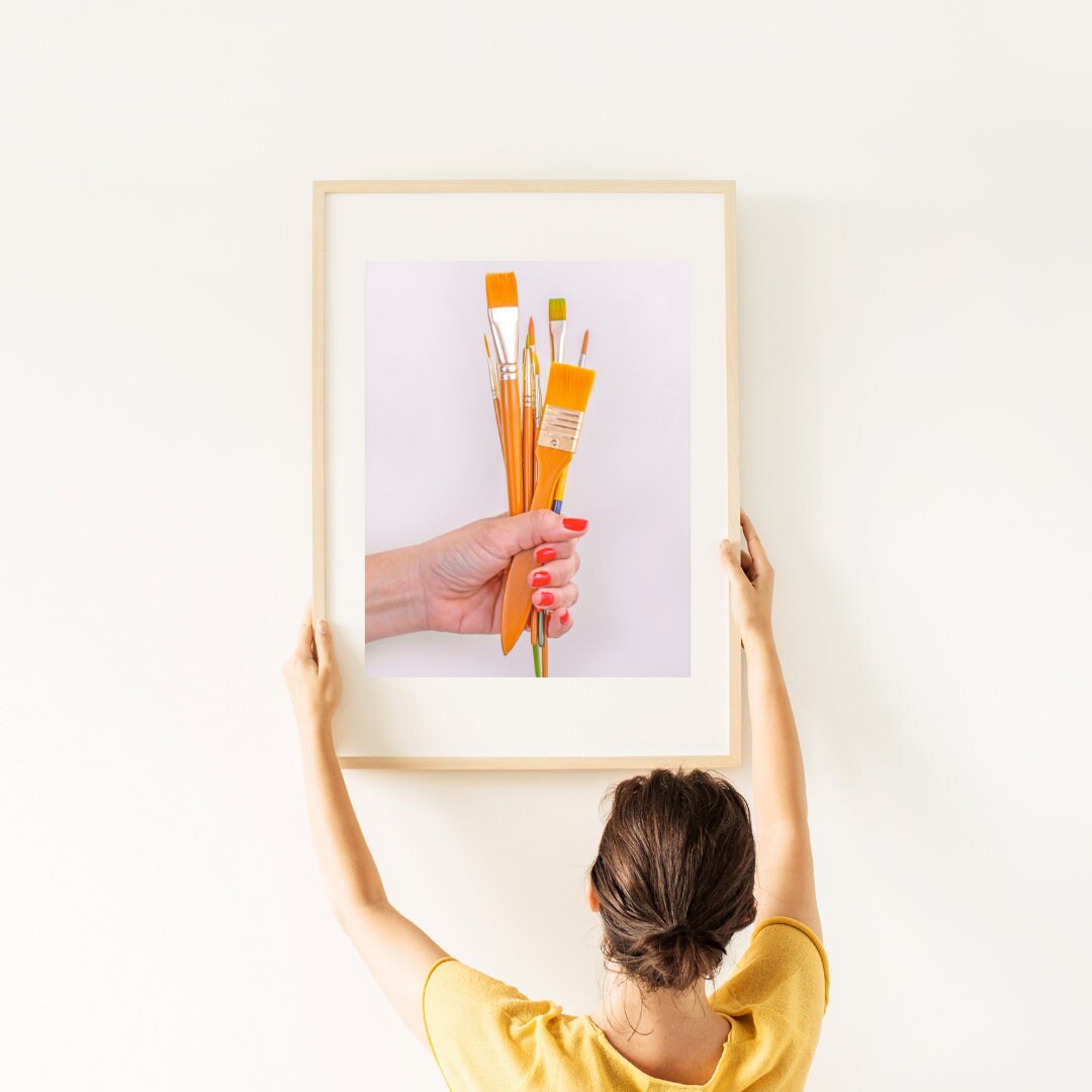 Woman Hand Art Print, Woman Wall Art, Paint Art, Wall Art Print, Large ...