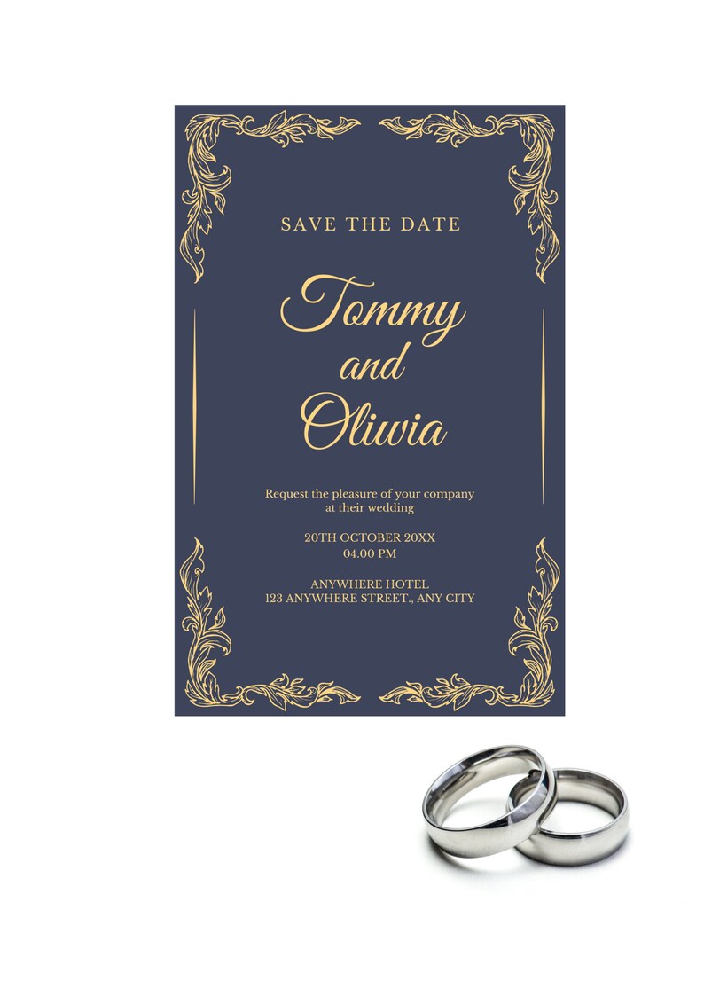 Wedding Invitation Card - Etsy