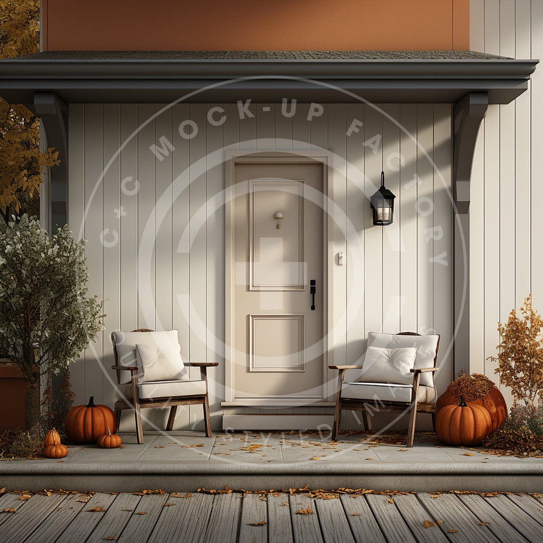 Fall Multi-use Front Porch Mockup Photo Modern Boho Cottage Aesthetic ...