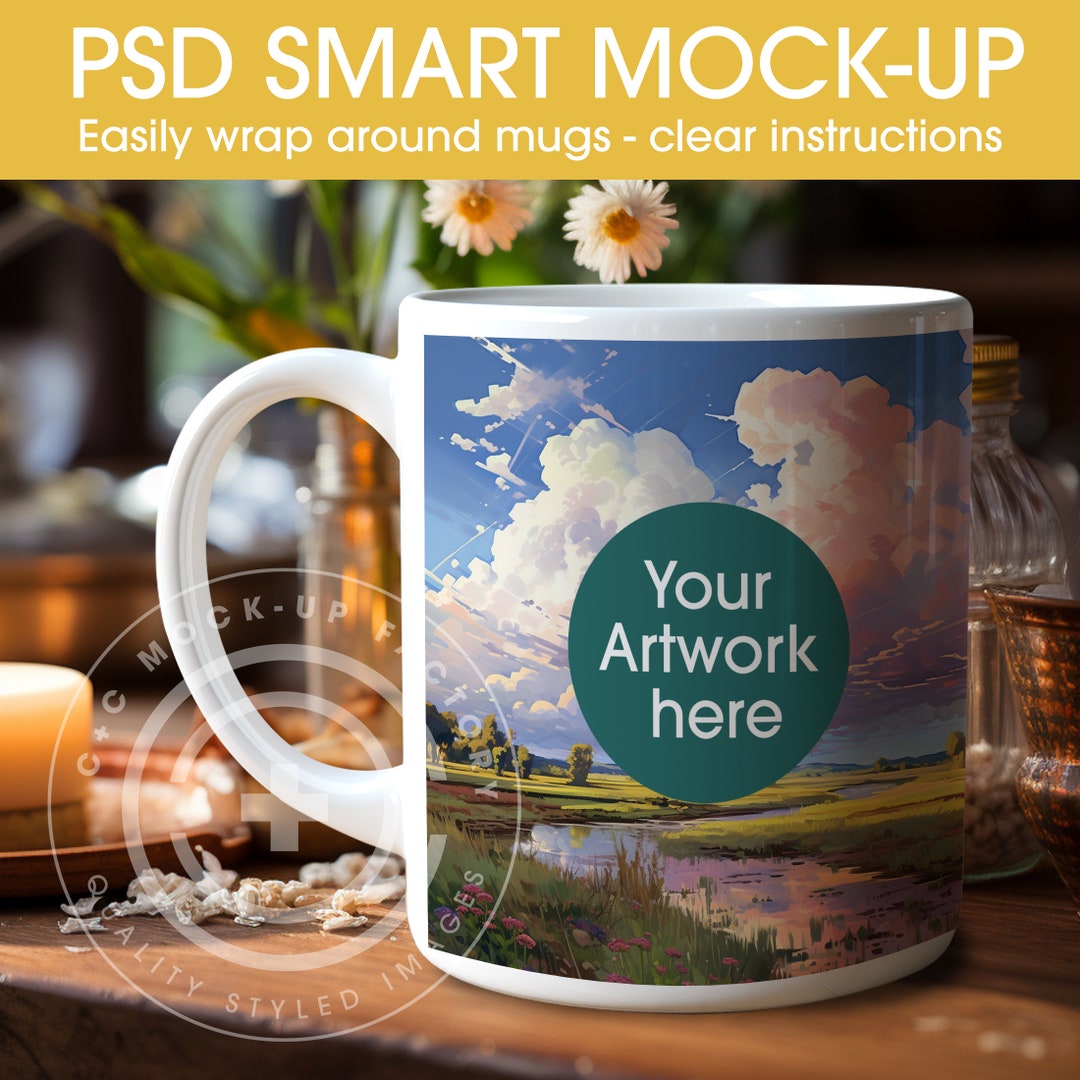 PSD Jumbo Mug Mockup, Editable Photo Mockup, 20oz Mug Mockup, Mug Mock ...