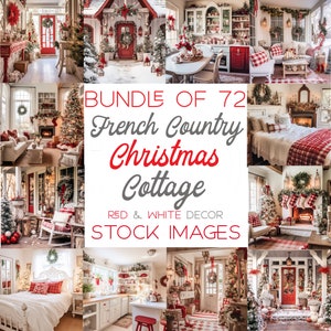 Christmas Decor Mockup Bundle - Set of 72 Stock Images With Red & White ...
