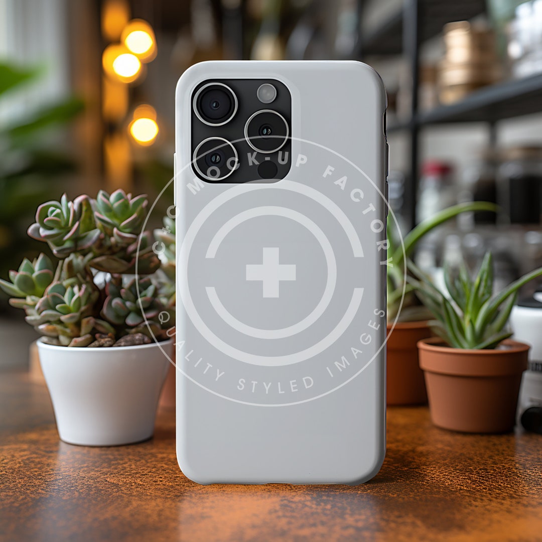 Tough Case Mockup, Generic Brand Mockups Photo With Plant Boho ...