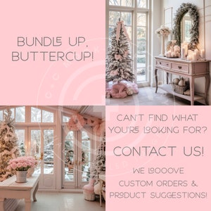 Pink Holiday Mockup Photo Bundle - Set of 12 Entryway Images Pink ...