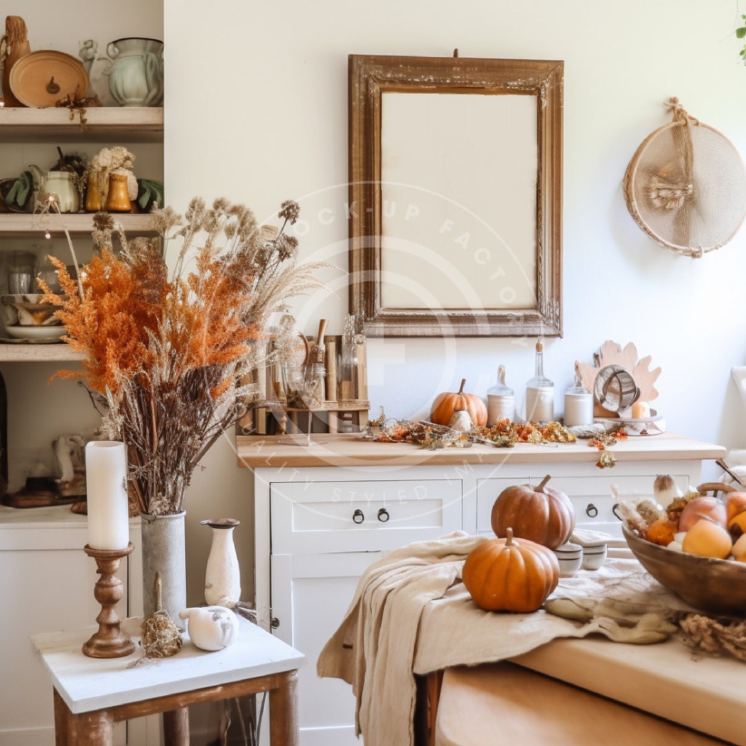 Fall 4:5 Ratio Frame Multi-use Mockup Photo Modern Boho Cottage ...