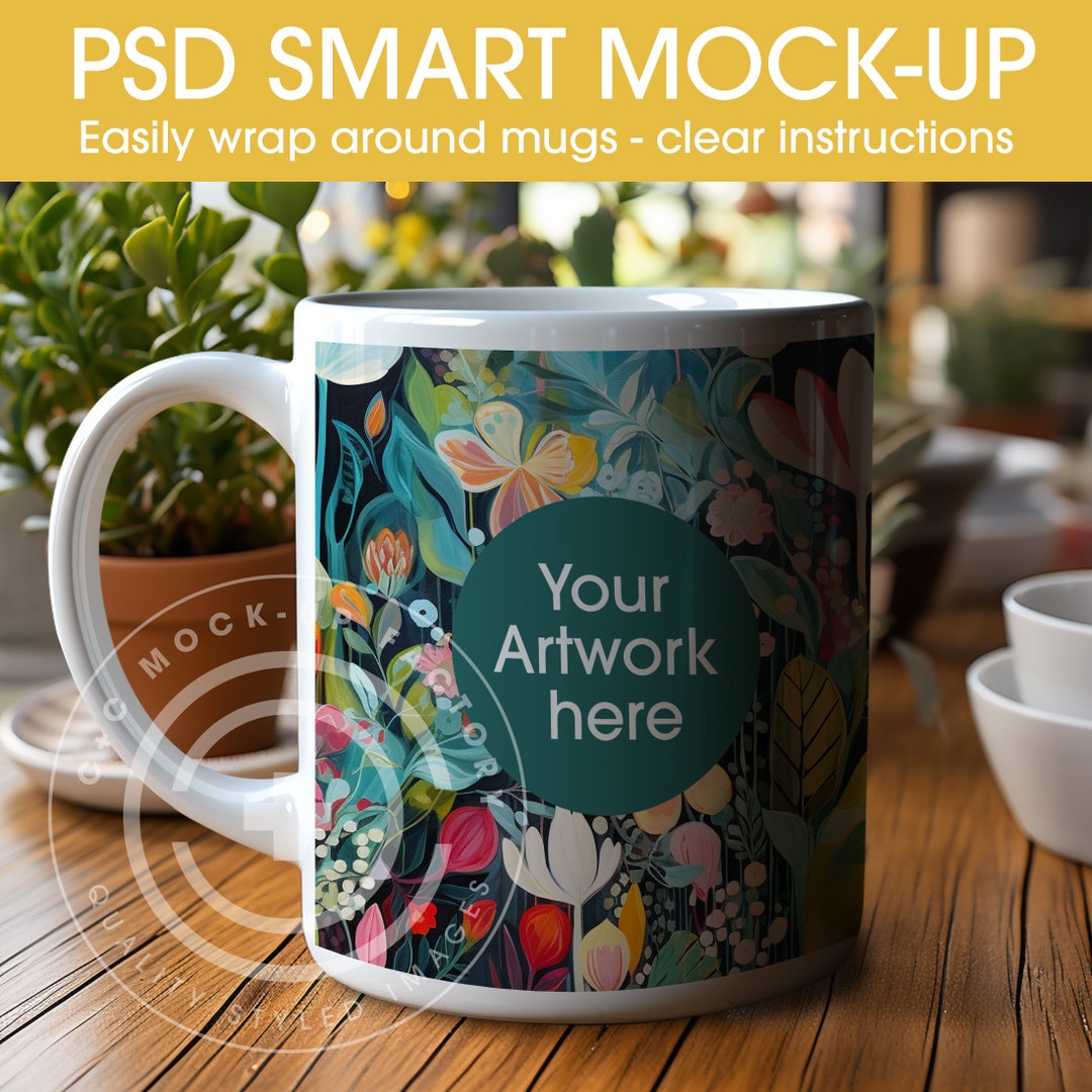 PSD Jumbo Mug Mockup, Editable Photo Mockup, 20oz Mug Mockup, Mug Mock ...