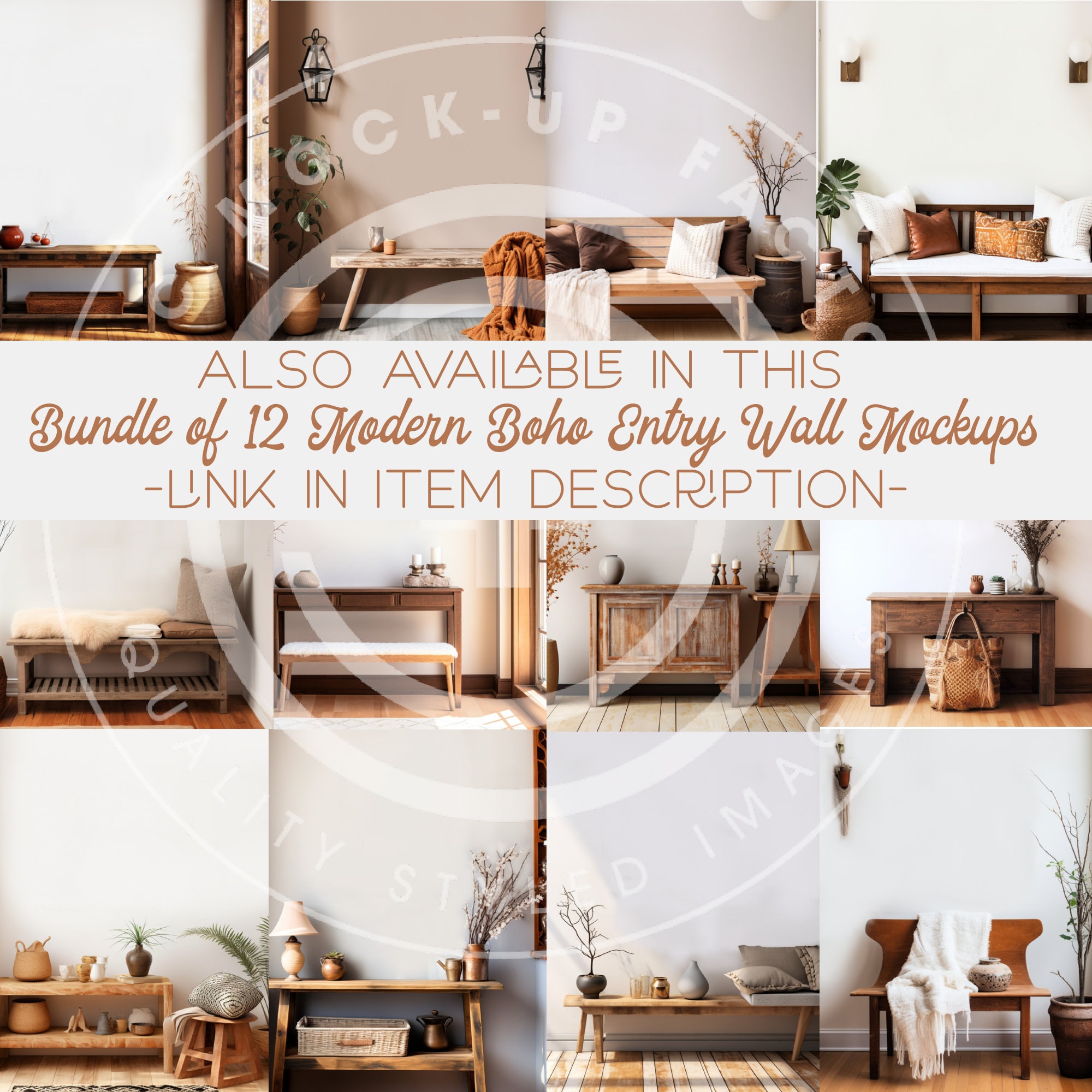 Entryway Boho Blank Wall Mockup Photo Modern Boho Hippie - Etsy