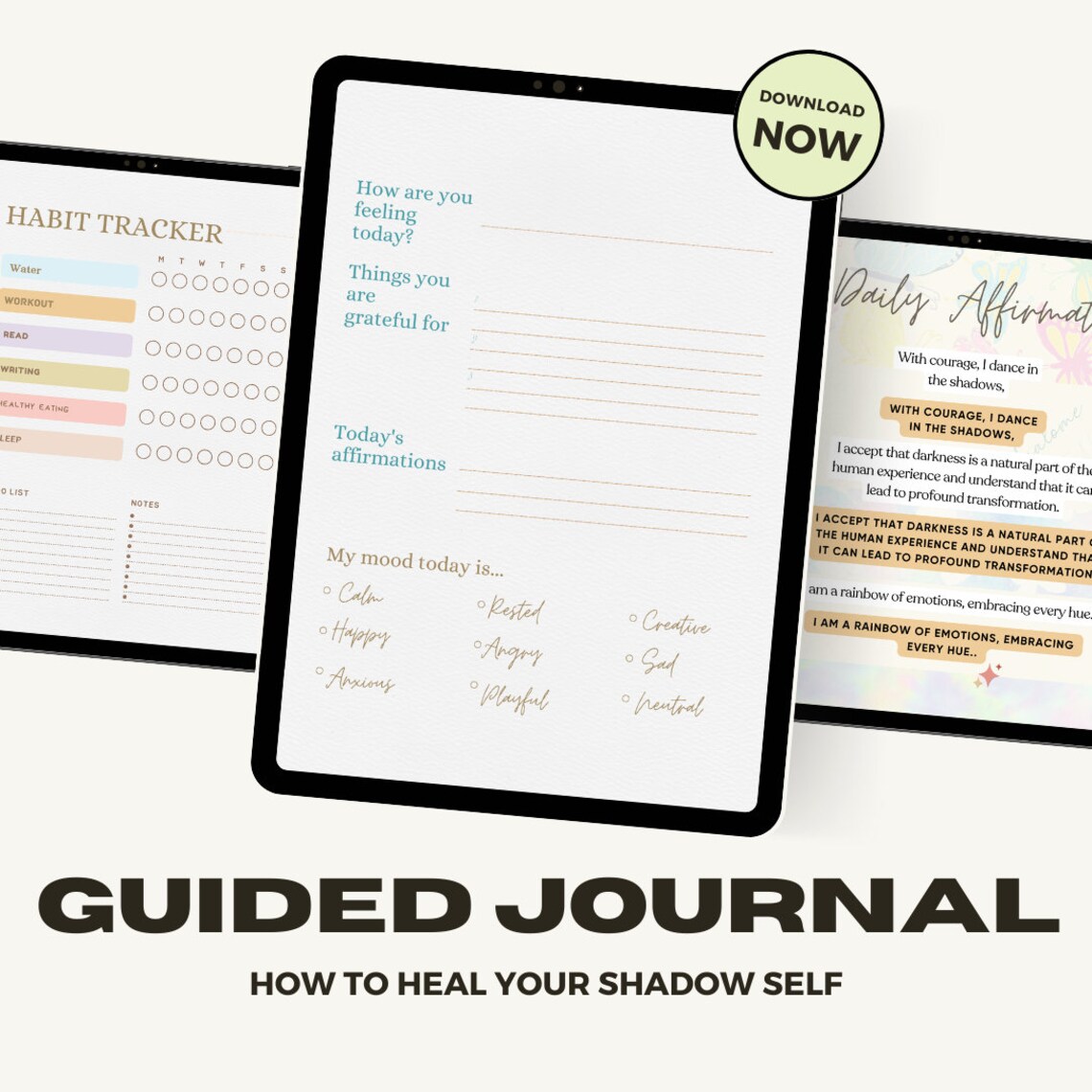 Shadow Self Healing Guided Journal : SHINE Limited Edition , Easy ...