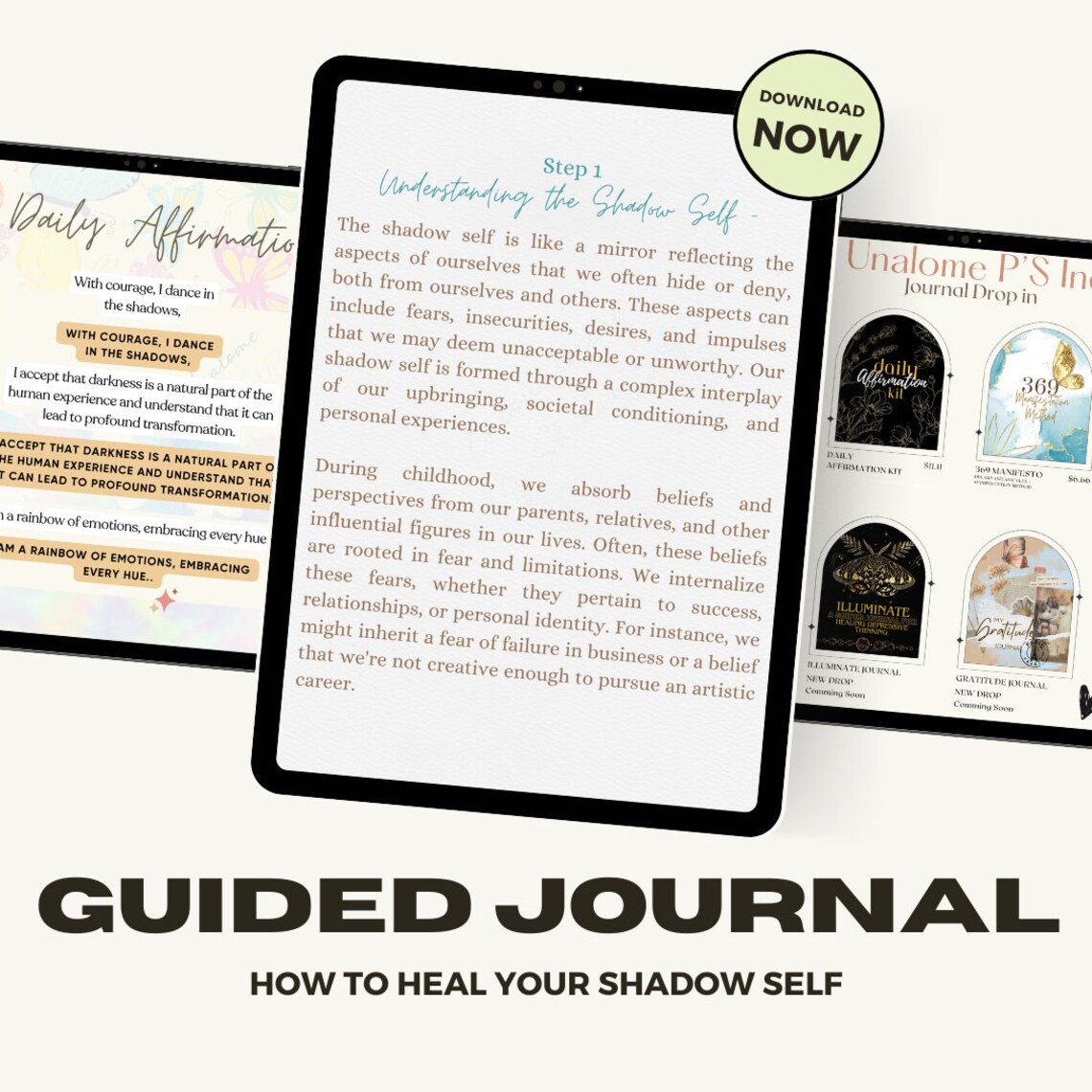 Shadow Self Healing Guided Journal : SHINE Limited Edition , Easy ...
