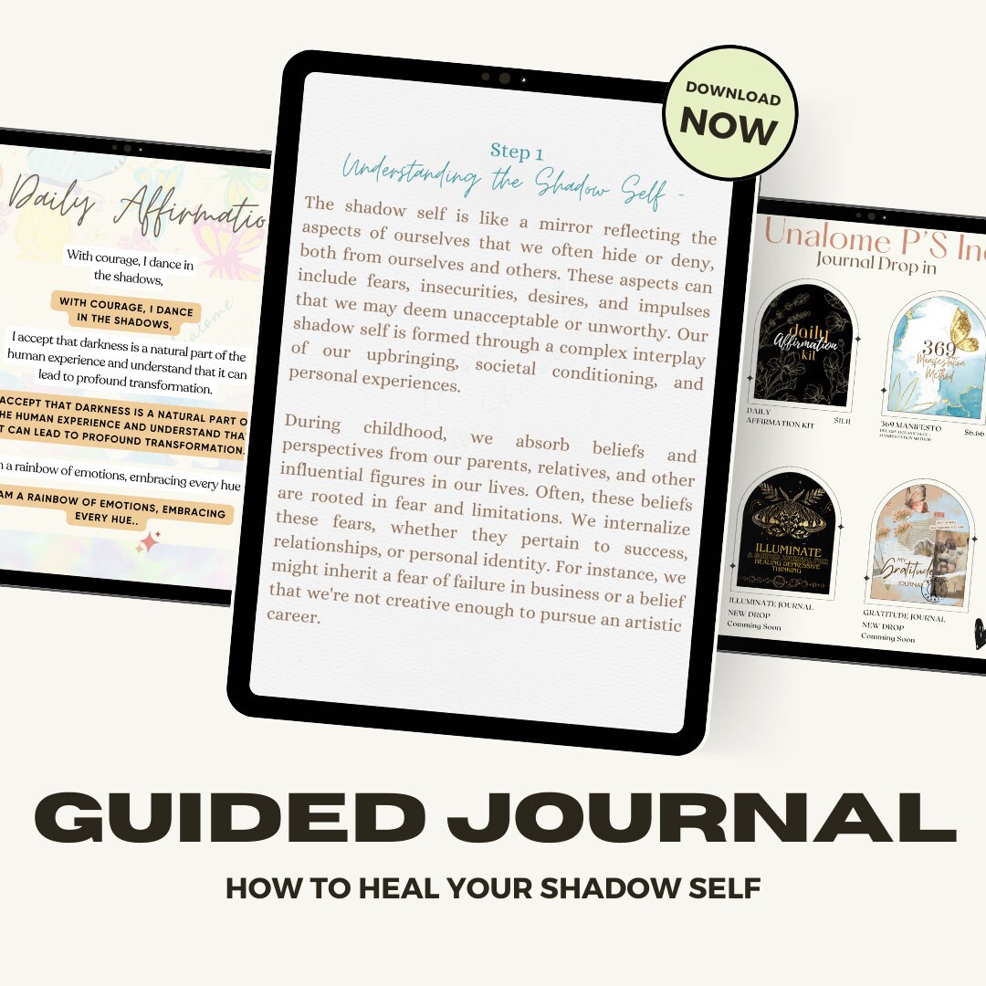 Shadow Self Healing Guided Journal : SHINE Limited Edition , Easy ...