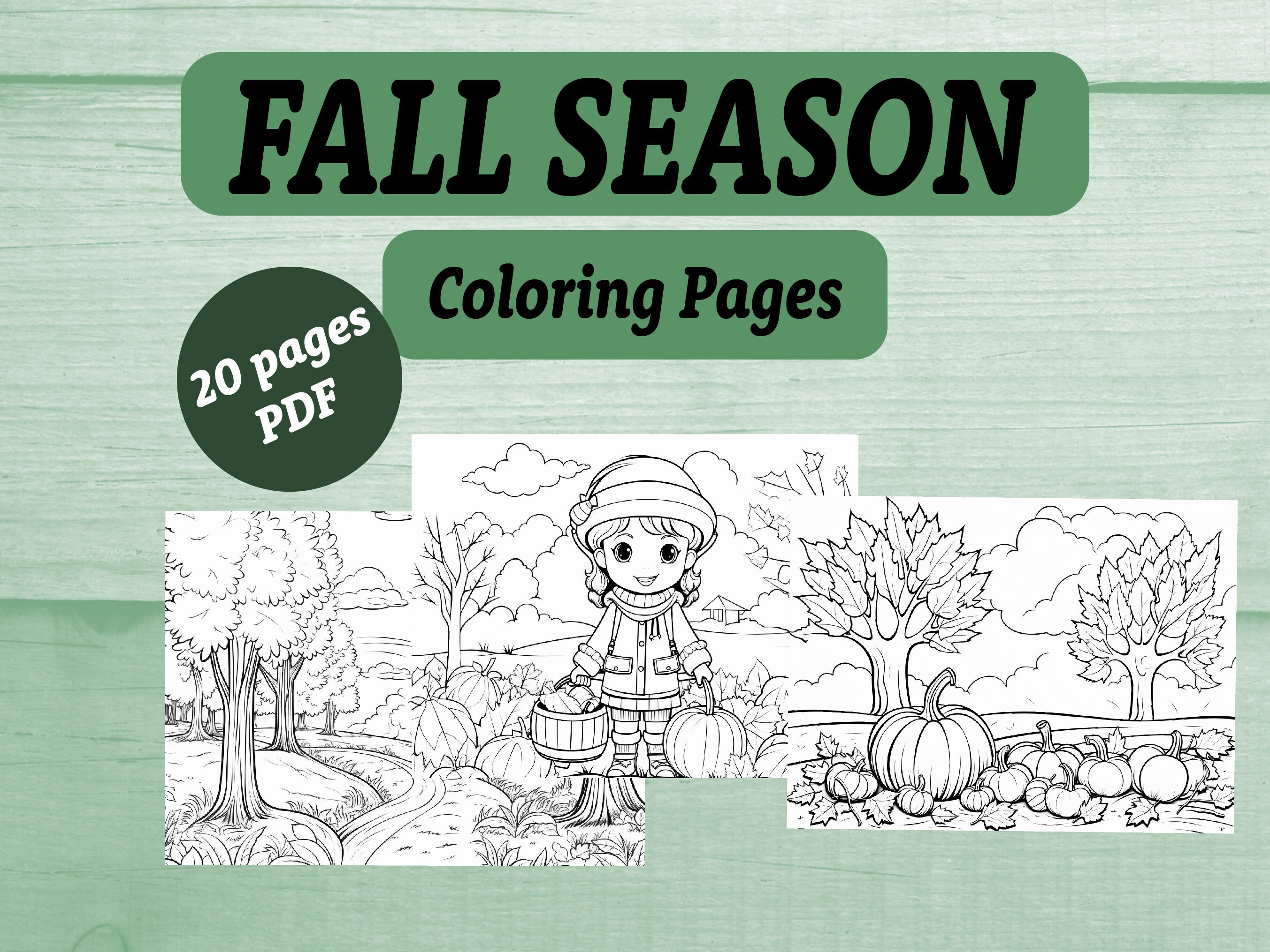 Fall Coloring Pages, Fall Coloring Pages for Kids, Autumn Coloring ...