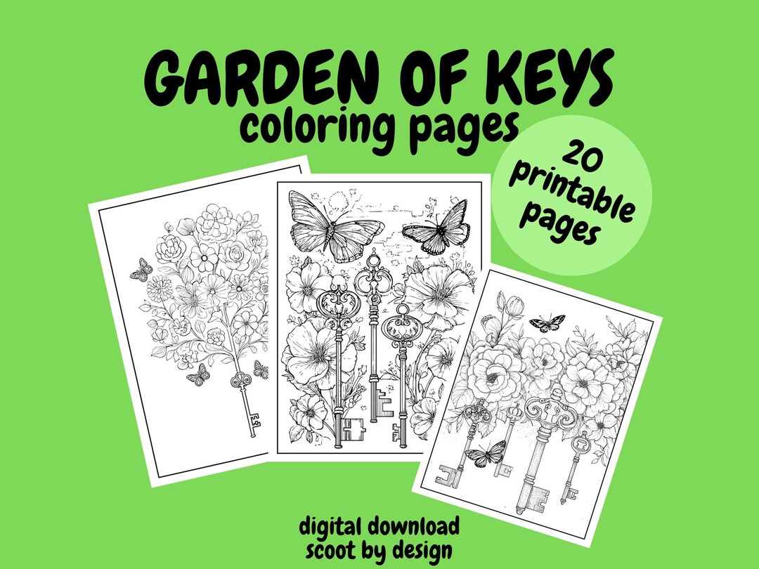 Magical Garden of Keys Coloring Pages, Garden of Keys Coloring Pages ...
