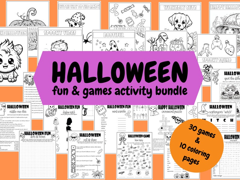 Halloween Activity Pack, Limited Edition, Halloween Fun and Games ...