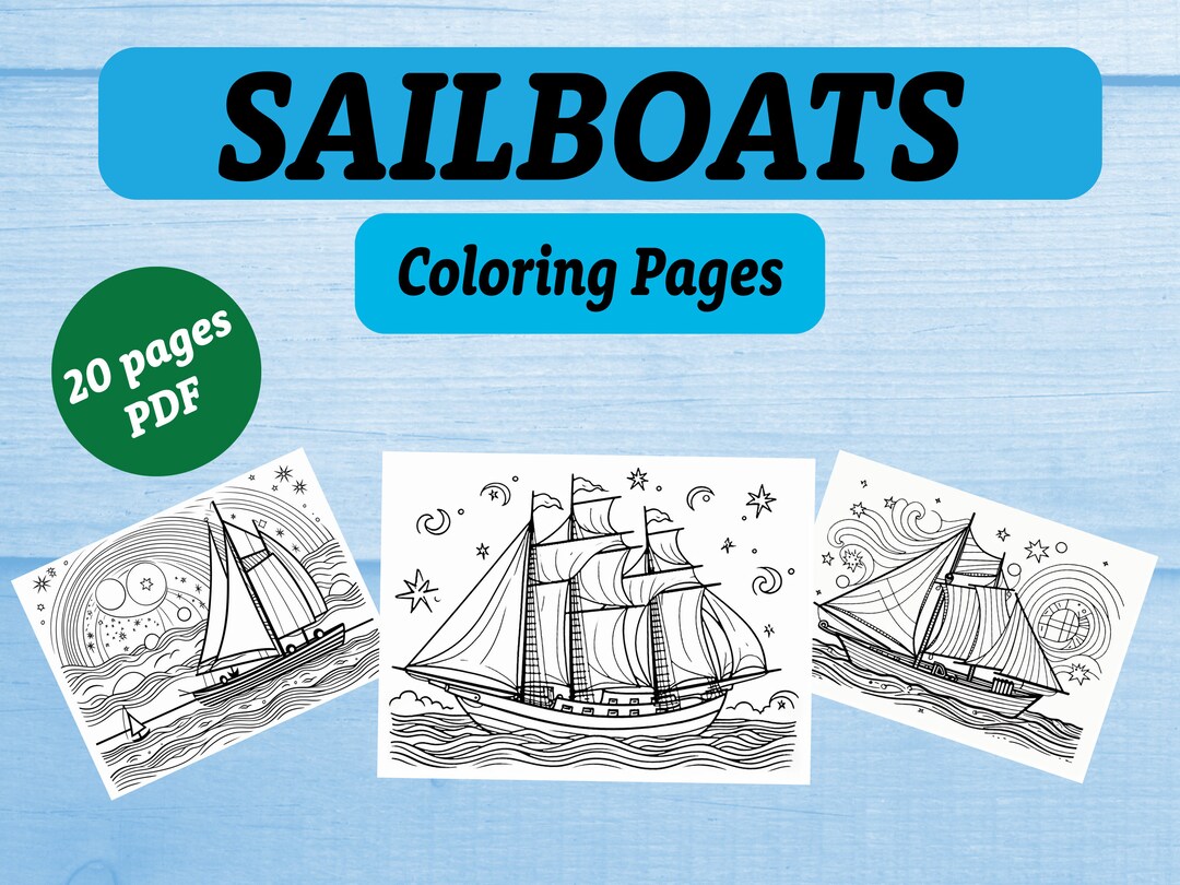Sailboat Coloring Pages, Coloring Sailboats, Coloring Pages for Kids ...