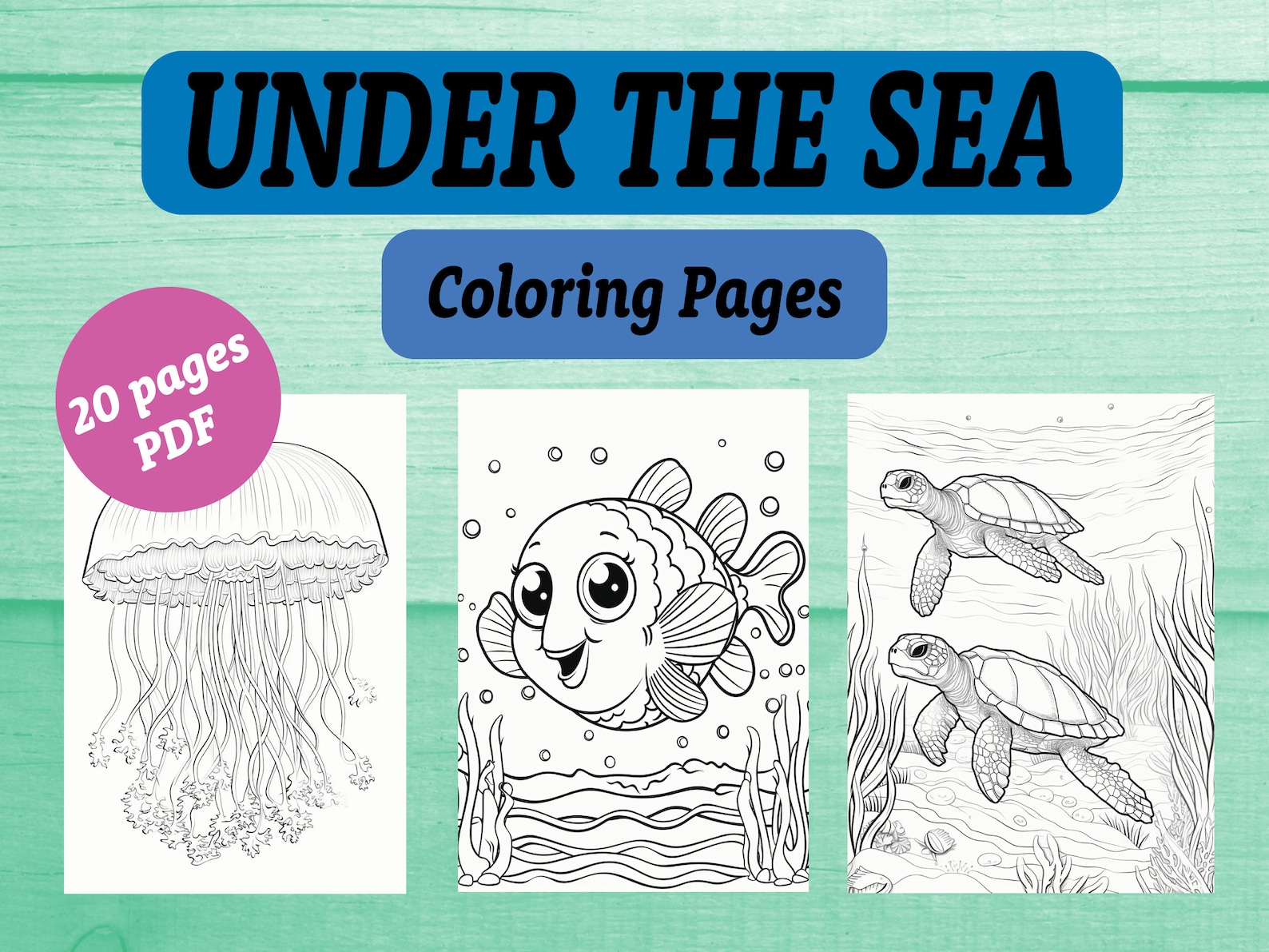 Sea Life Coloring Pages, Ocean Animals, Marine Creatures, Printable ...