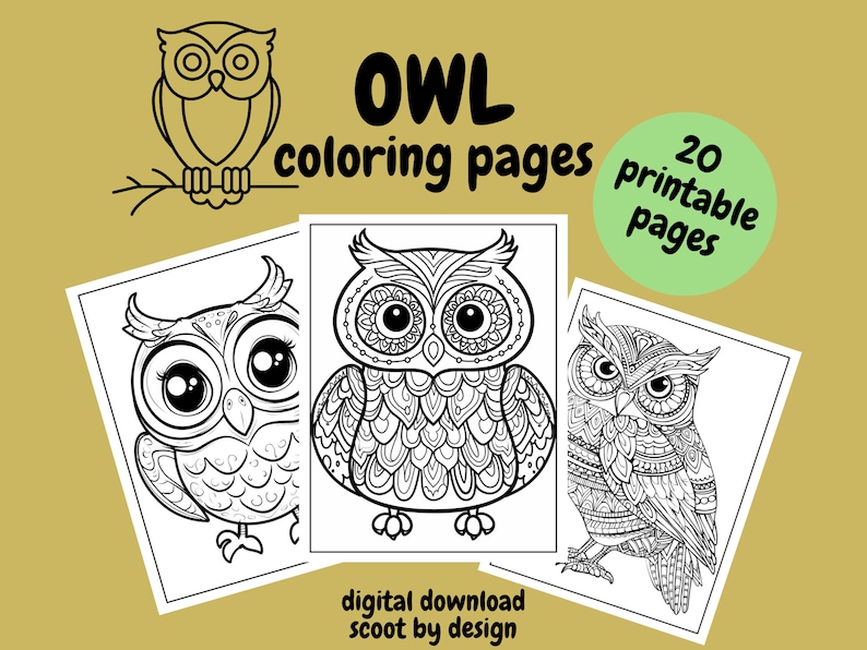 Owls Coloring Pages, What a HOOT Coloring Pages for Kids and Adults ...