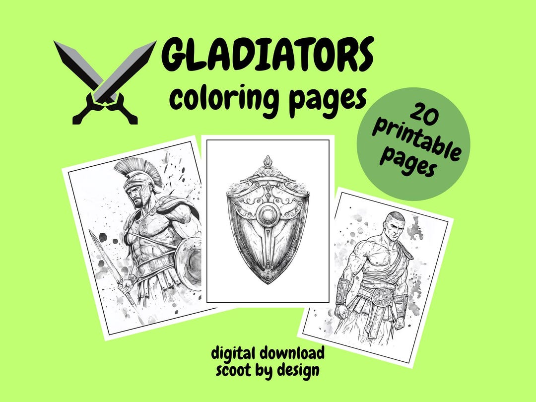 Gladiator Coloring Pages, Epic, Action-packed Printable Art for History ...
