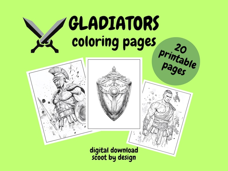 Gladiator Coloring Pages, Epic, Action-packed Printable Art for History ...