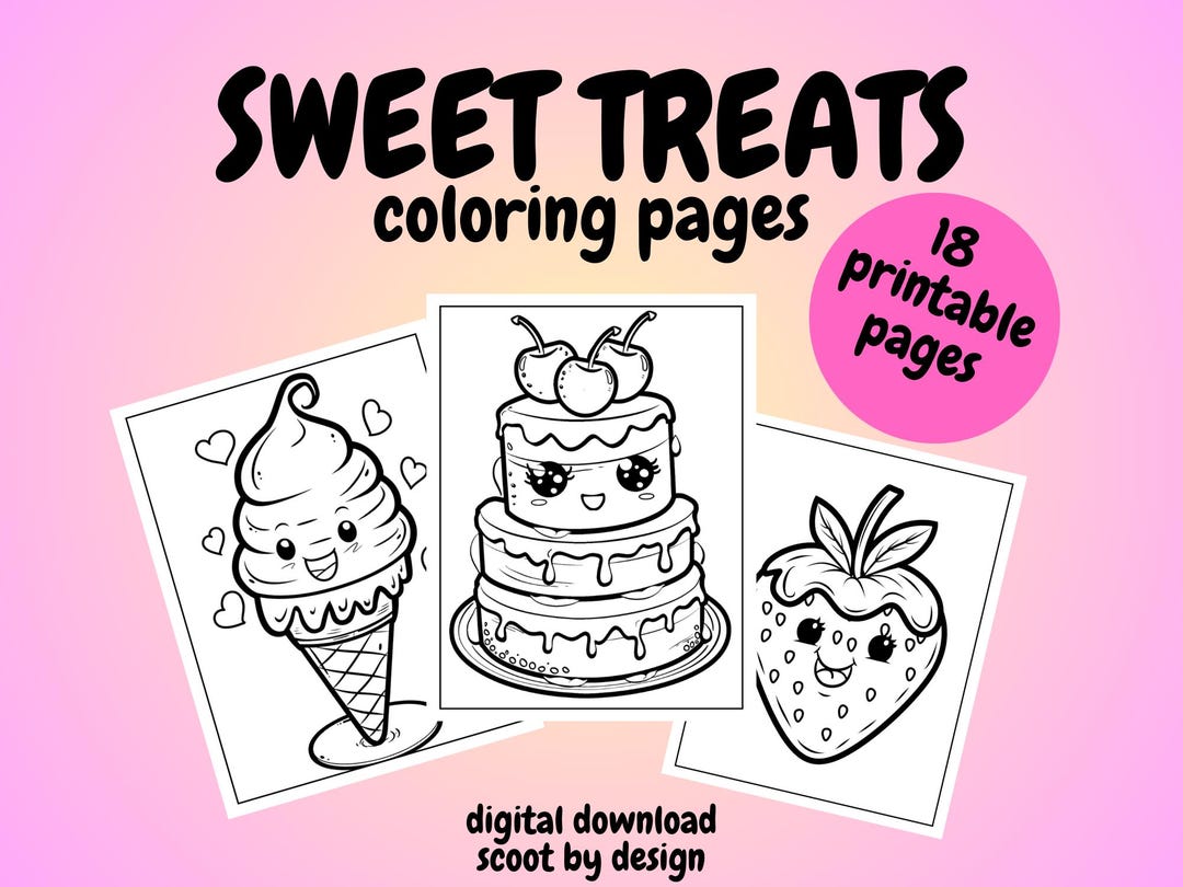 Sweet Treats Coloring Pages, Sweet Treats, Coloring Pages for Kids and ...