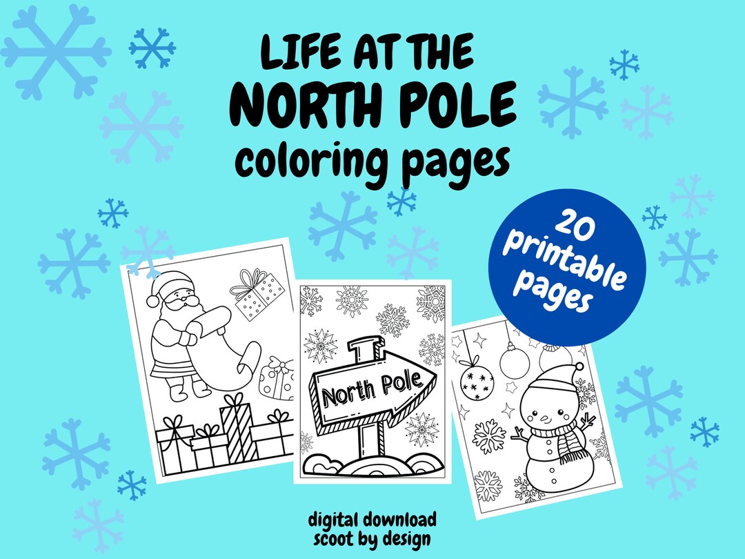 North Pole Coloring Pages, Life at the North Pole Coloring Pages for ...
