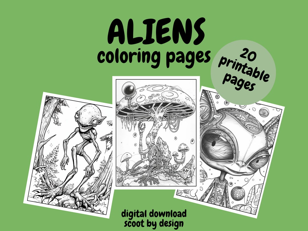 Alien Coloring Pages, Outer Space Scenes, Coloring Pages for Kids and ...