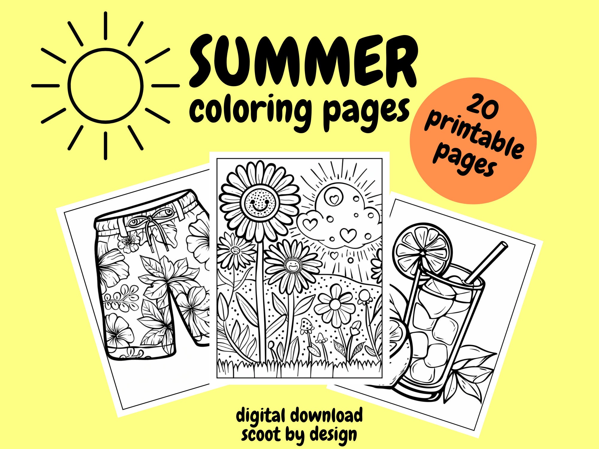 Summer Coloring Pages, Have Fun in the Sun, Coloring Pages for Kids and ...