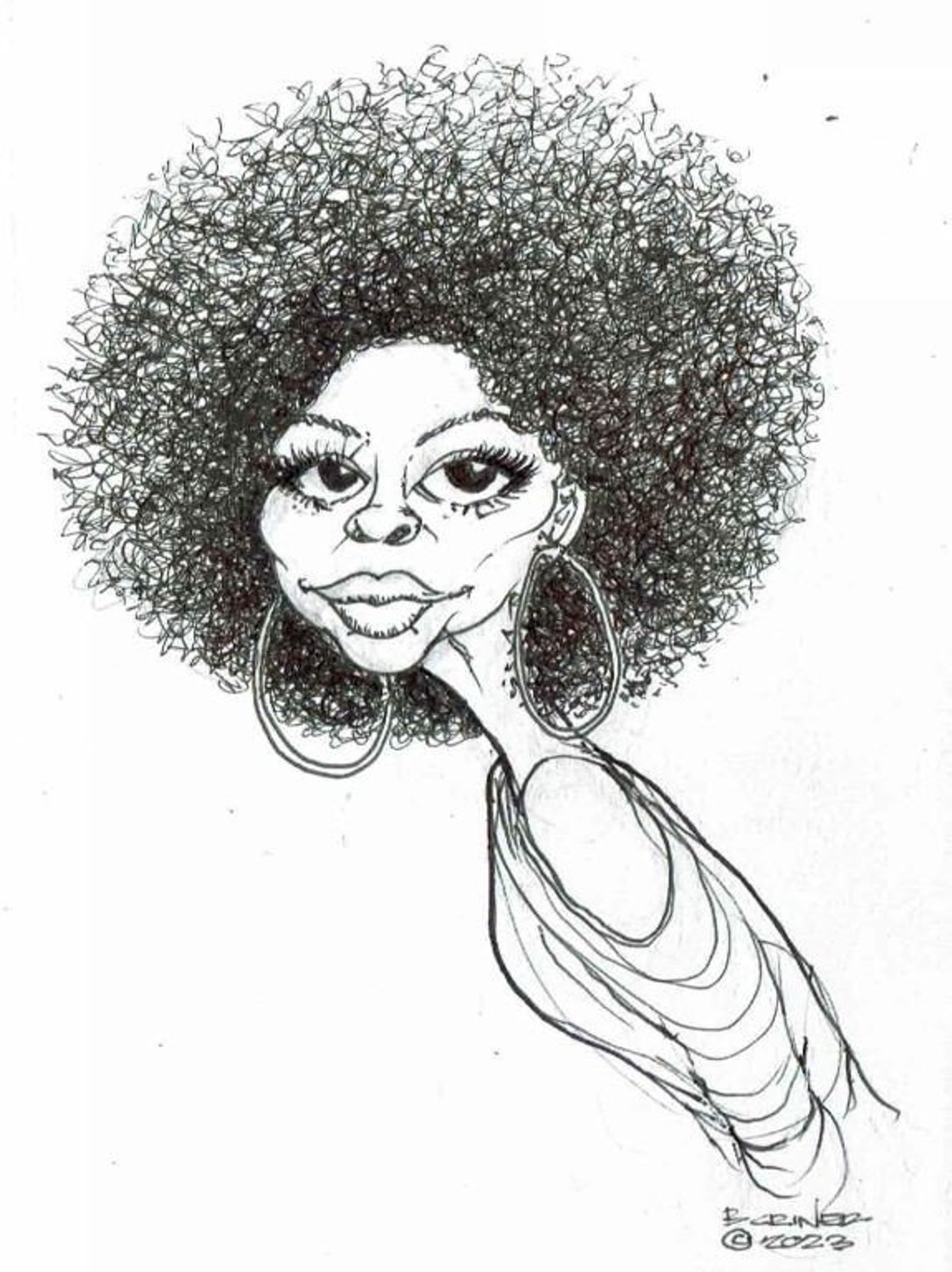 Diana Ross Caricature - Etsy
