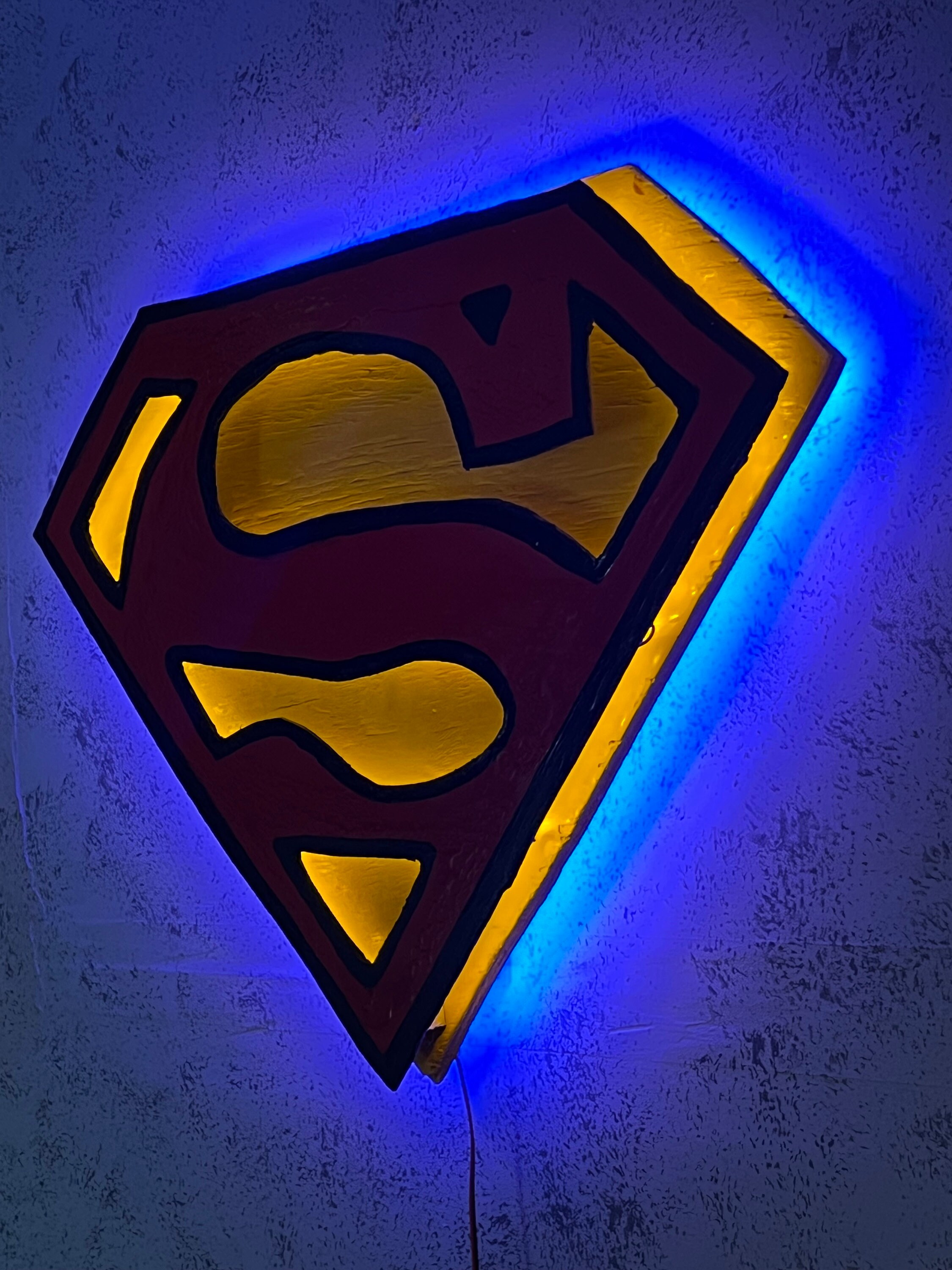 Superman LED Wall Light - Etsy