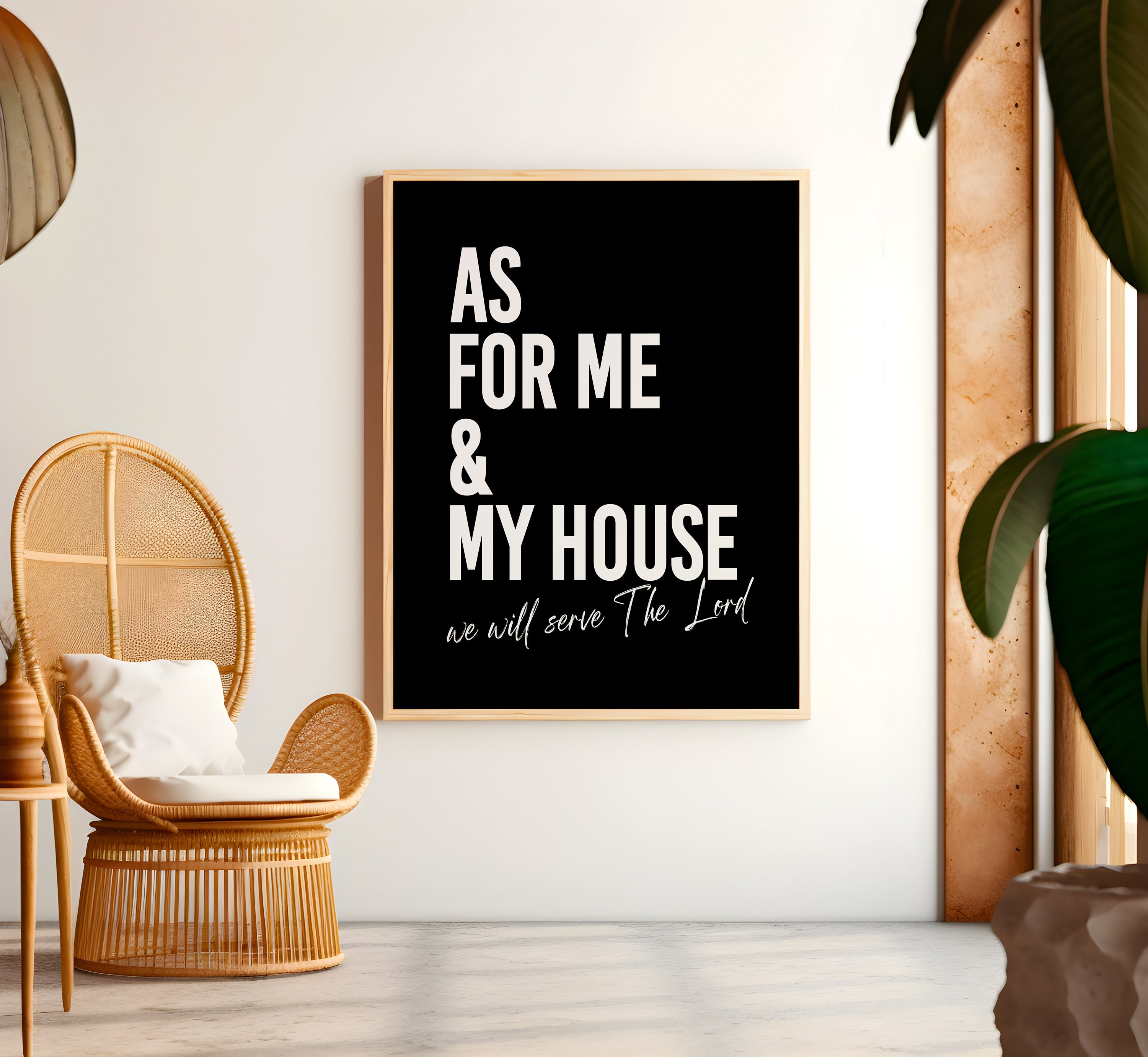 Joshua 24:15 Print, Christian Home Decor, Bible Verse Wall Art (digital ...