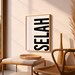 Selah, Minimalist Printable, Bold Typography, Bible Wall Art, Christian ...