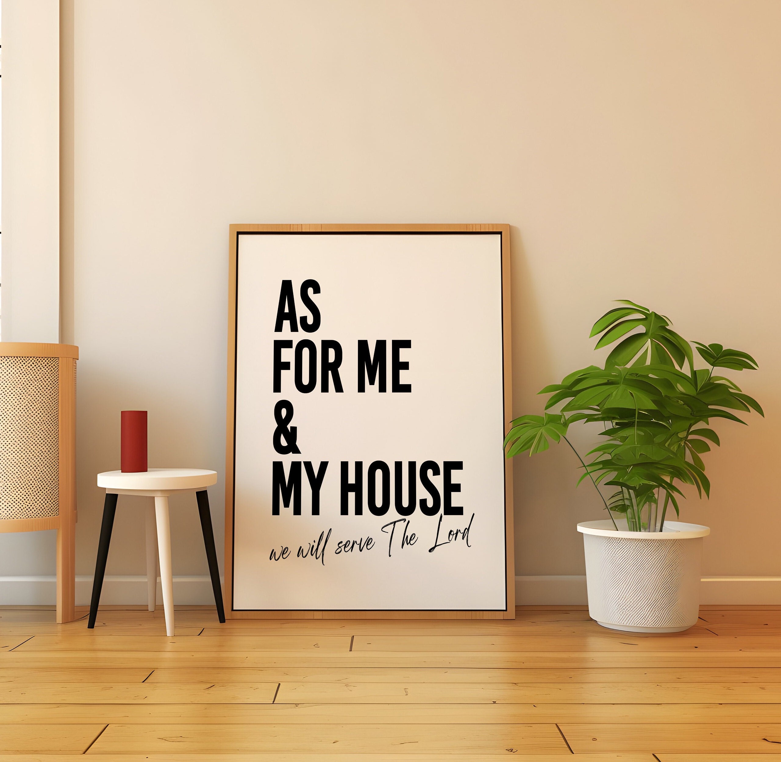 Joshua 24:15, as for Me & My House, Bible Verse Wall Art, Christian ...