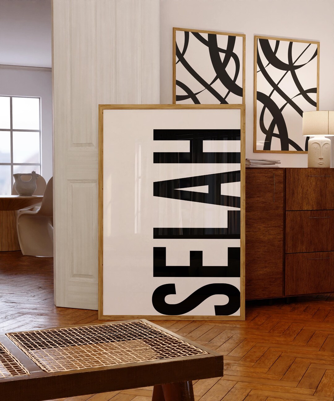 Selah, Minimalist Printable, Bold Typography, Bible Wall Art, Christian ...