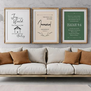 Christian Christmas Printable Wall Art Set of 5, Nativity Scene Gallery ...