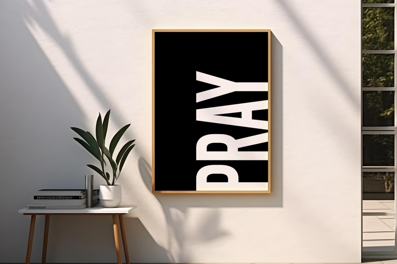 Pray, Minimalist Printable, Bold Typography, Bible Wall Art, Christian ...