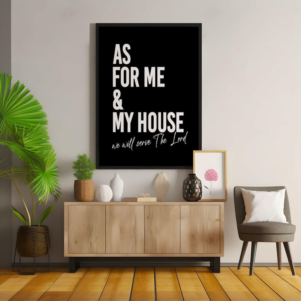 As for Me & My House, Joshua 24:15, Bible Verse Wall Art, Christian ...