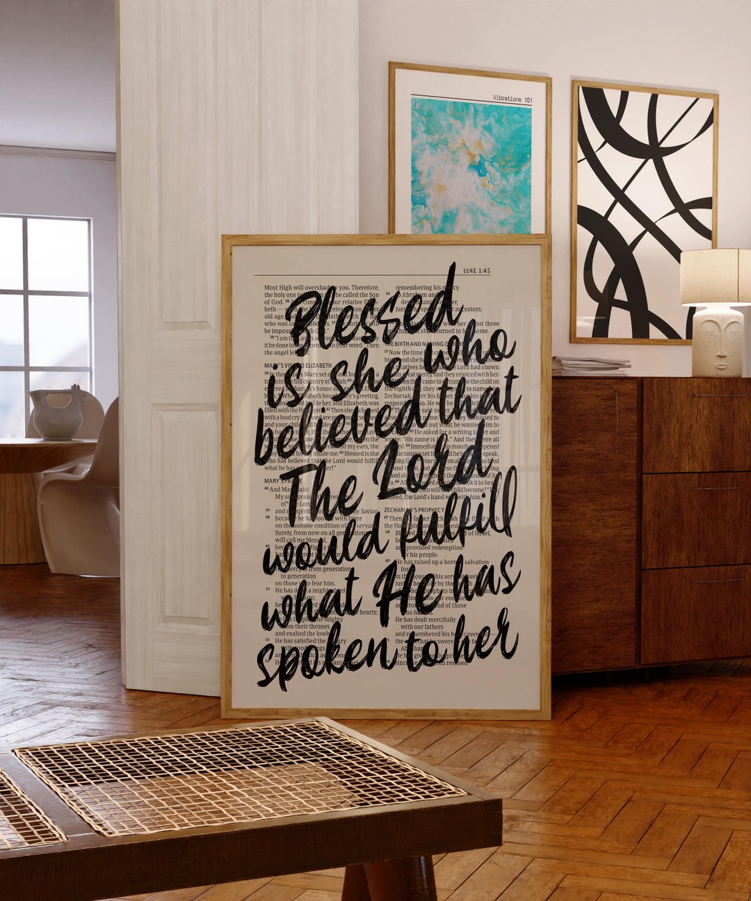 Luke 1:45 Bible Verse Print, Christian Typography (digital Download) - Etsy