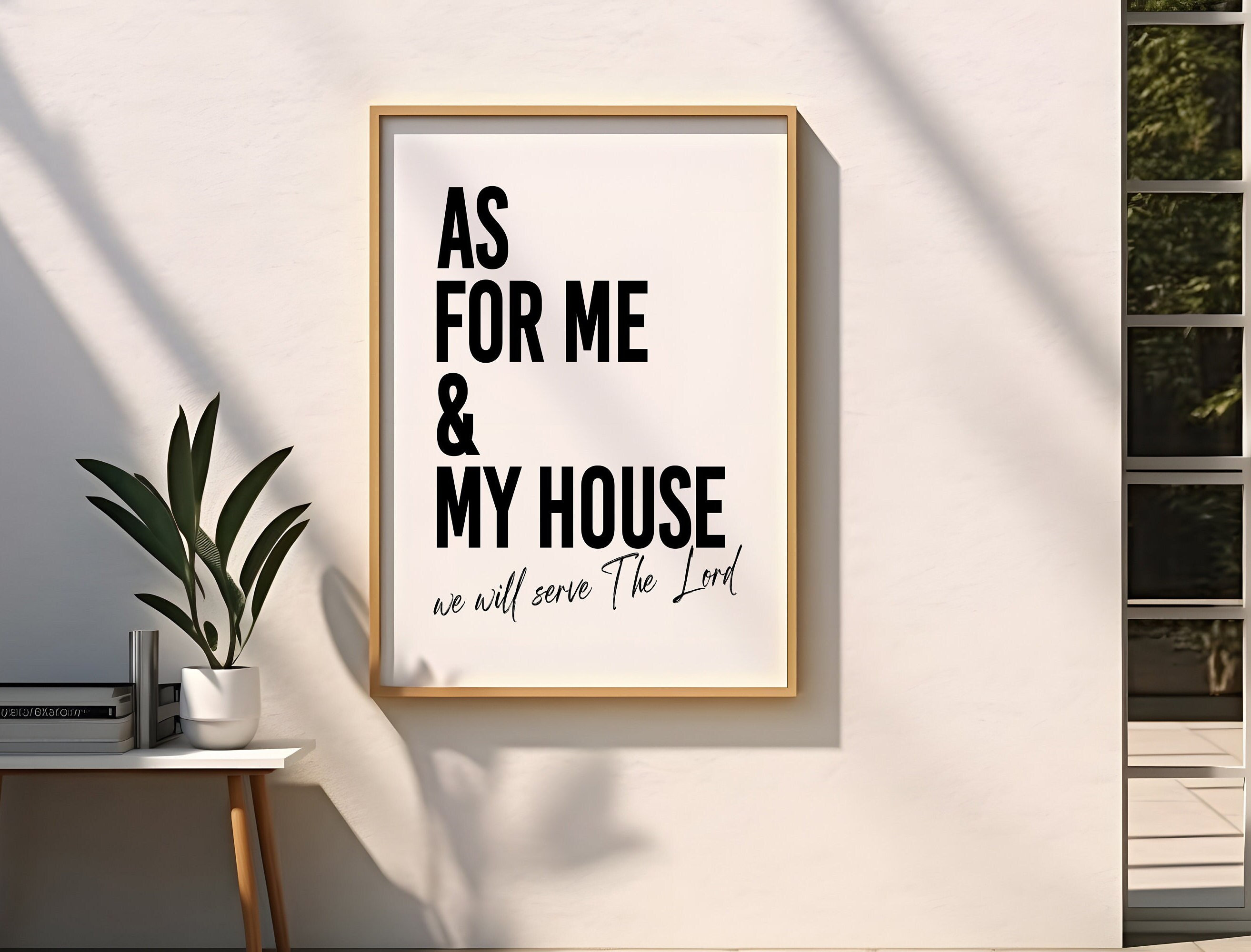 Joshua 24:15, as for Me & My House, Bible Verse Wall Art, Christian ...