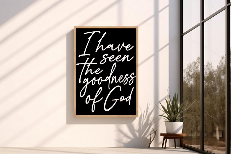 Goodness of God Print, Minimalist Christian Wall Art (digital Download ...