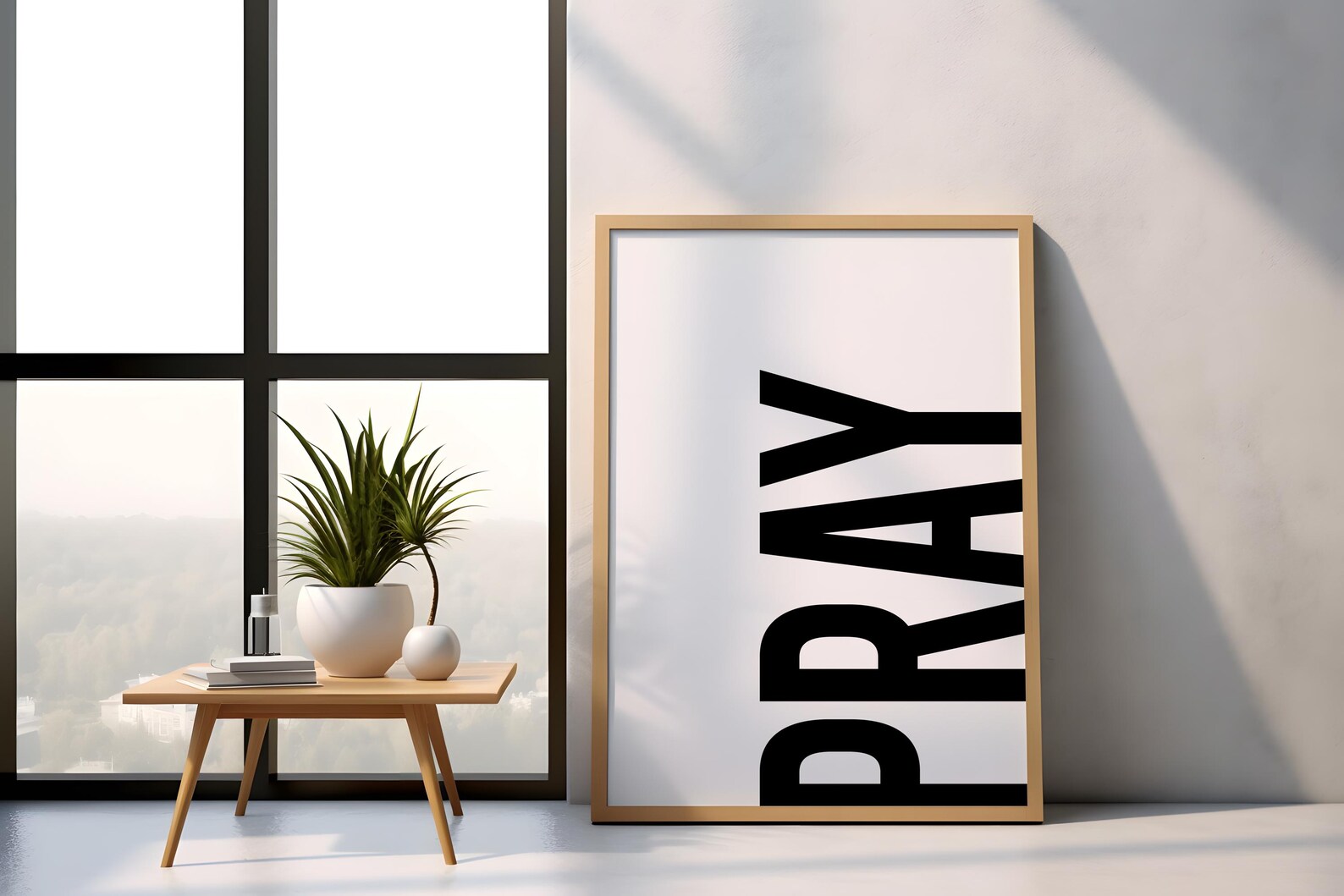 Pray, Minimalist Printable, Bold Typography, Bible Wall Art, Christian ...