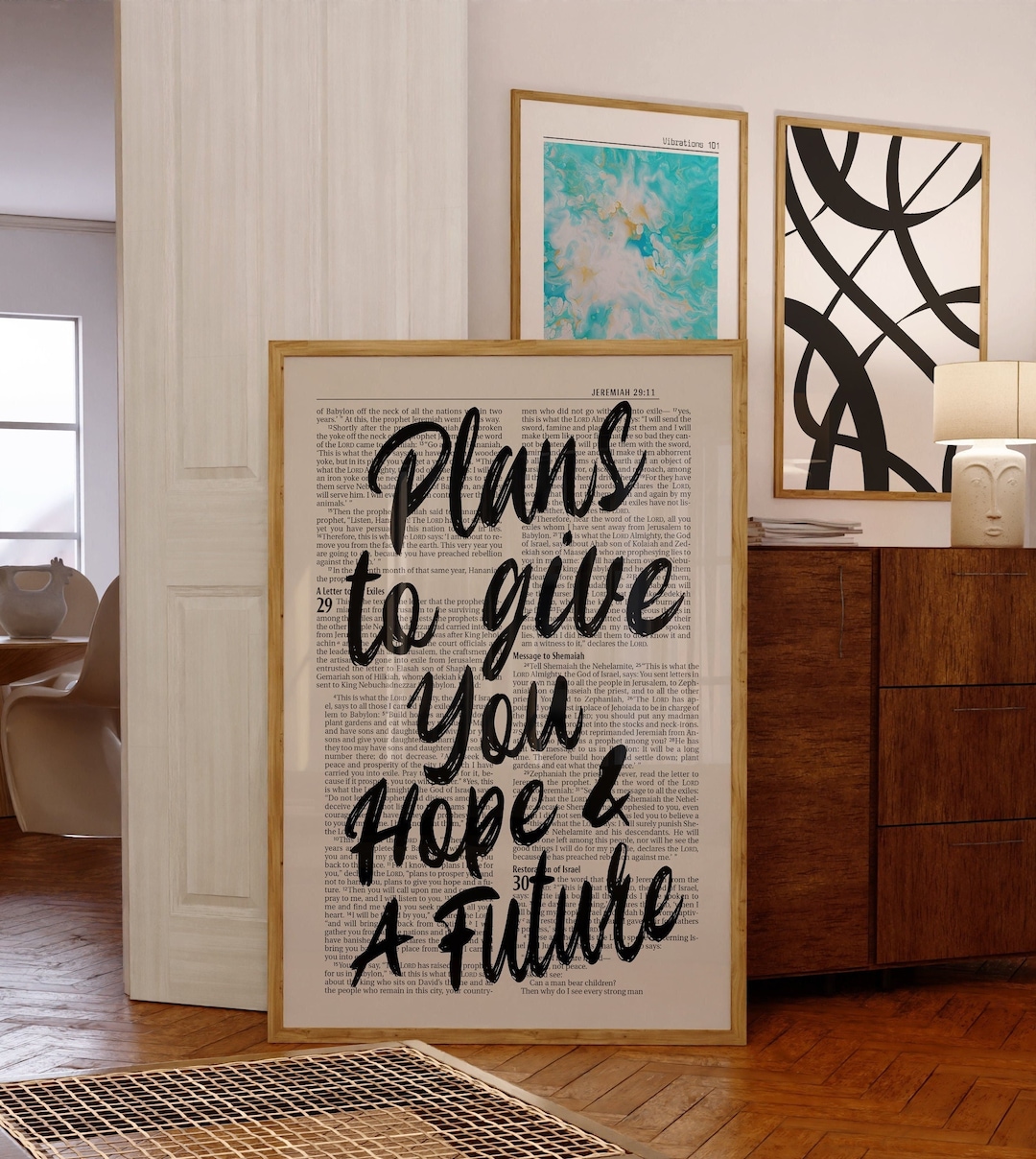 Jeremiah 29:11 Bible Verse Wall Art, Minimalist Printable, Christian ...