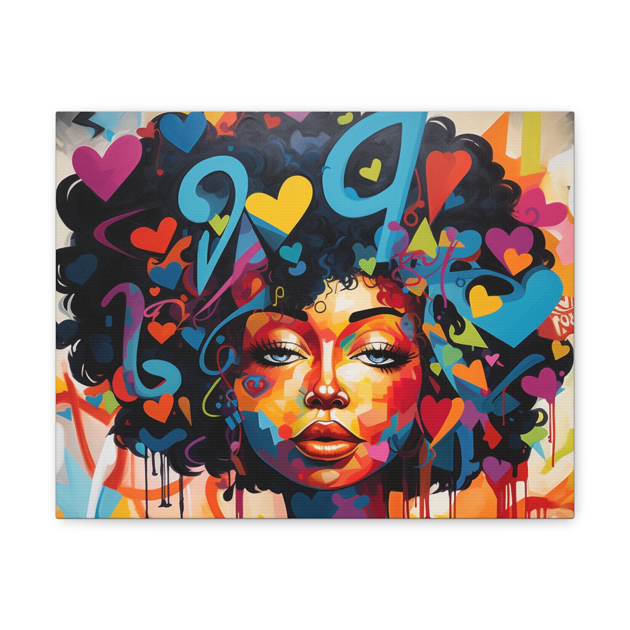 Afro Graffiti Sight Wall Canvas - Etsy